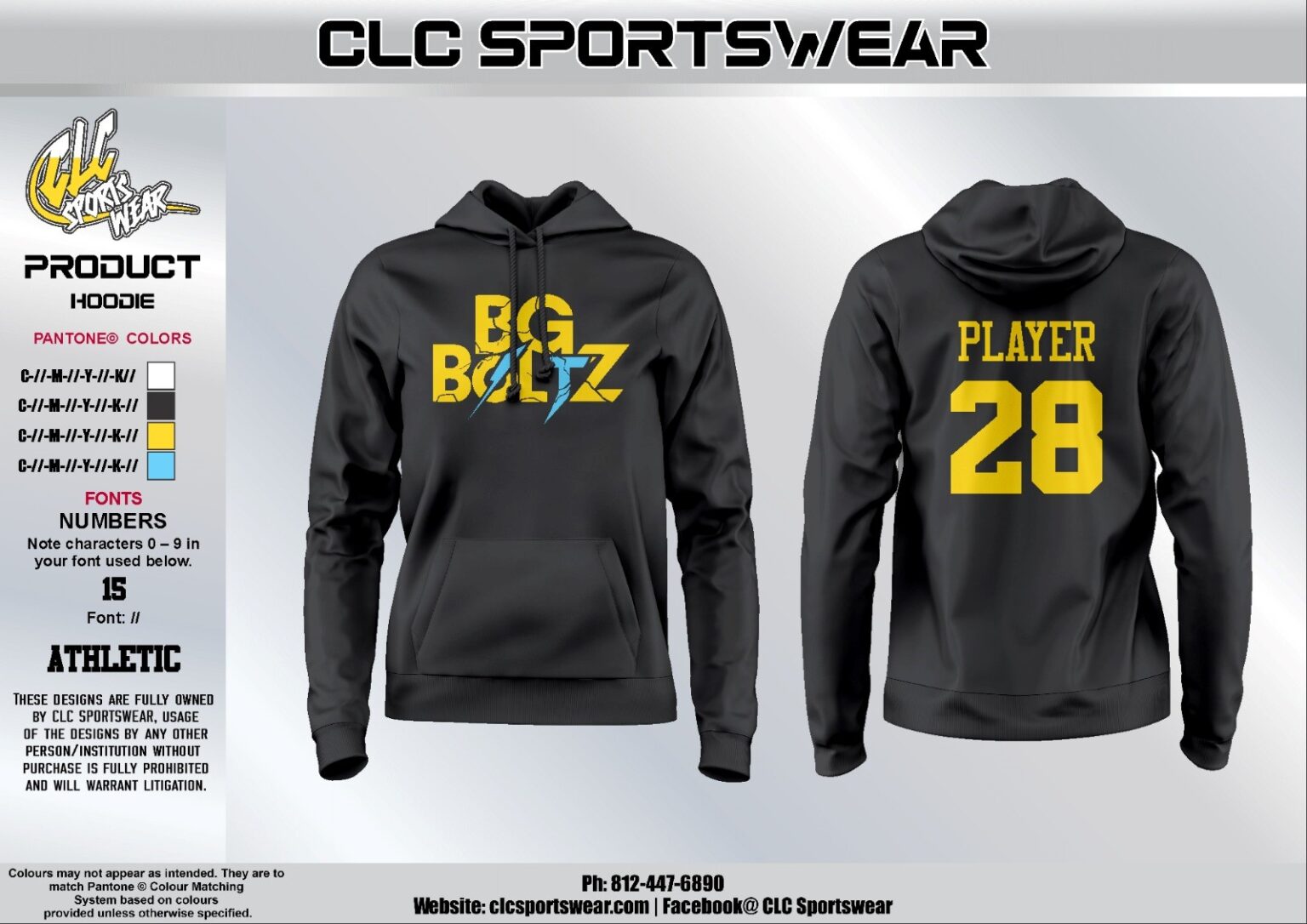 BG Select Black Hoody | CLC Sportswear